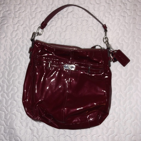 Coach | Bags | Coach Red Patent Leather Handbag | Poshmark